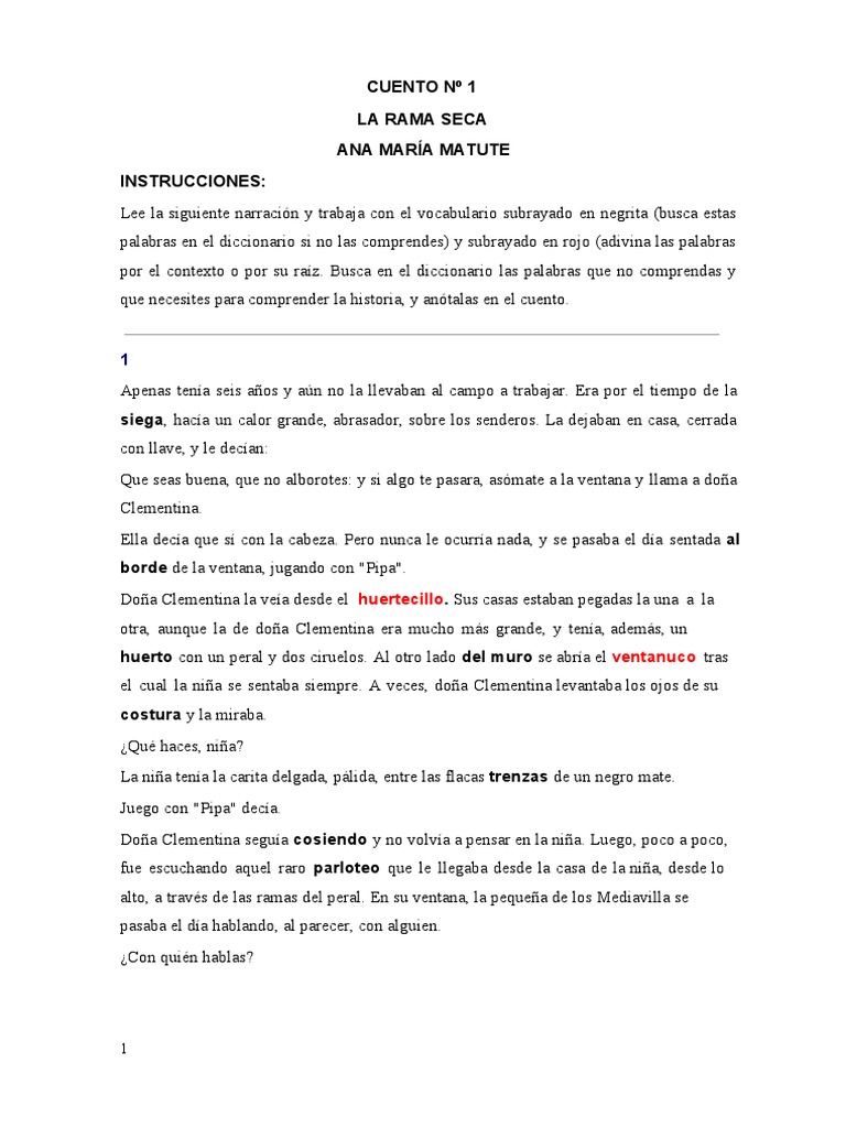 La Rama Seca - Ana María Matute | PDF