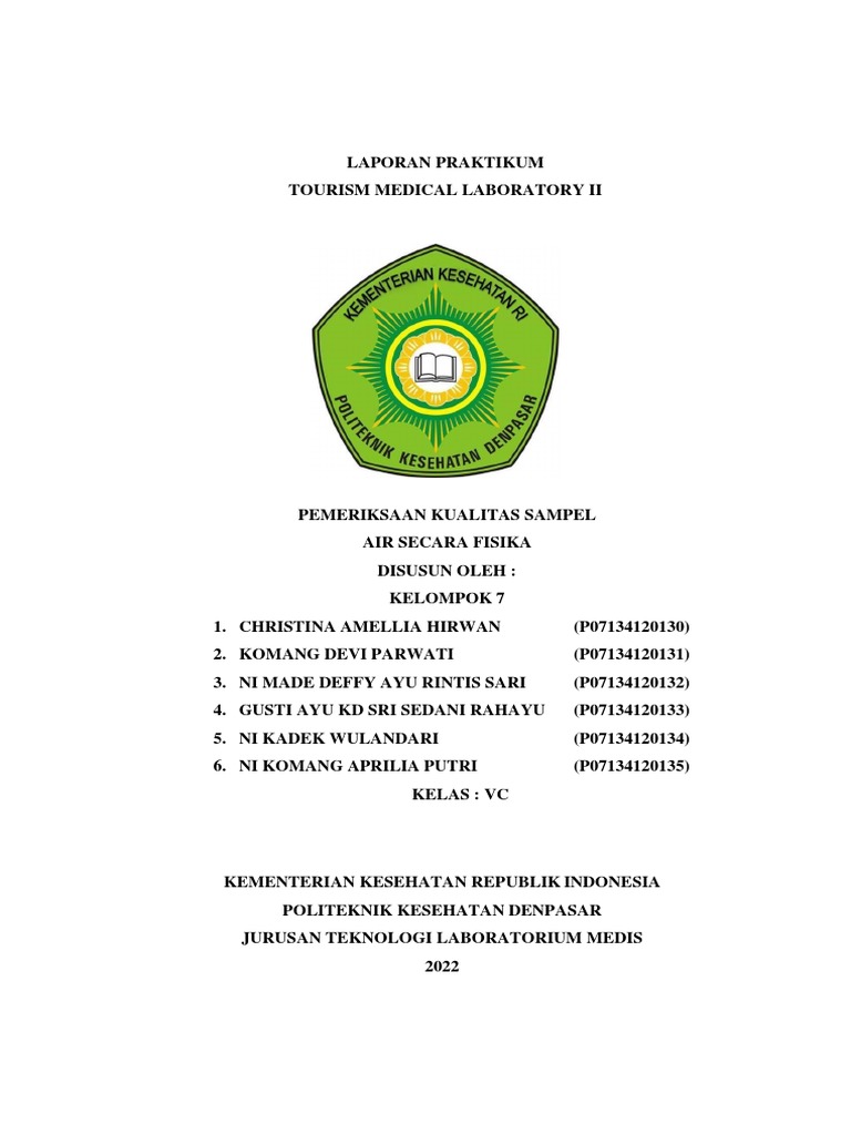 Laporan Kualitas Air Secara Fisika TML Ii | PDF