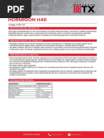 Ficha Técnica del Hormigón H30 | PDF | Hormigón | Materiales