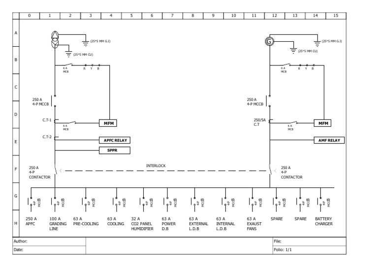 (25 5 MM G.I) (25 5 MM G.I) (25 5 MM CU) : 250 A 4-P MCCB 250 A 4-P ...