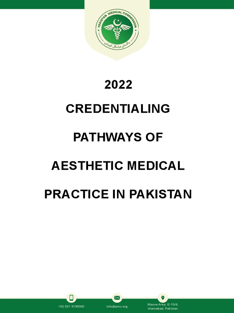 Credentialing Pathways For Aesthetic Medicine Practice in Pakistan 13th JUNE 2022 | PDF ...