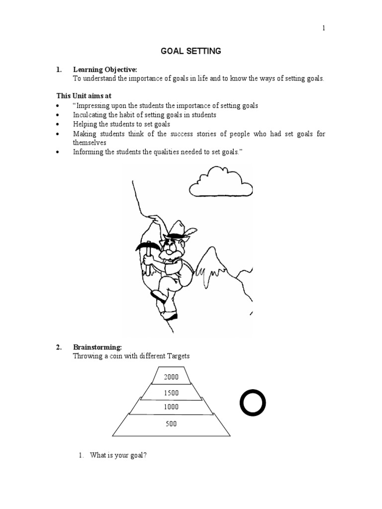 3. GOAL SETTING | PDF | Goal Setting | Goal