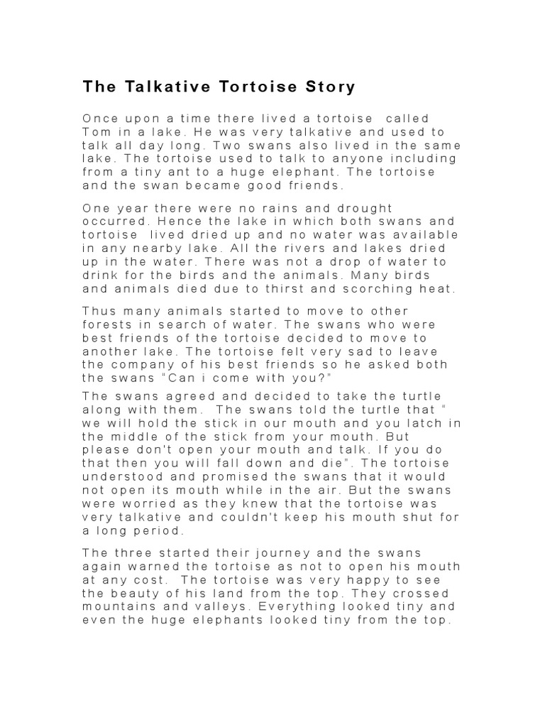 The Talkative Tortoise Story | Download Free PDF | Mahabharata | Hindu ...