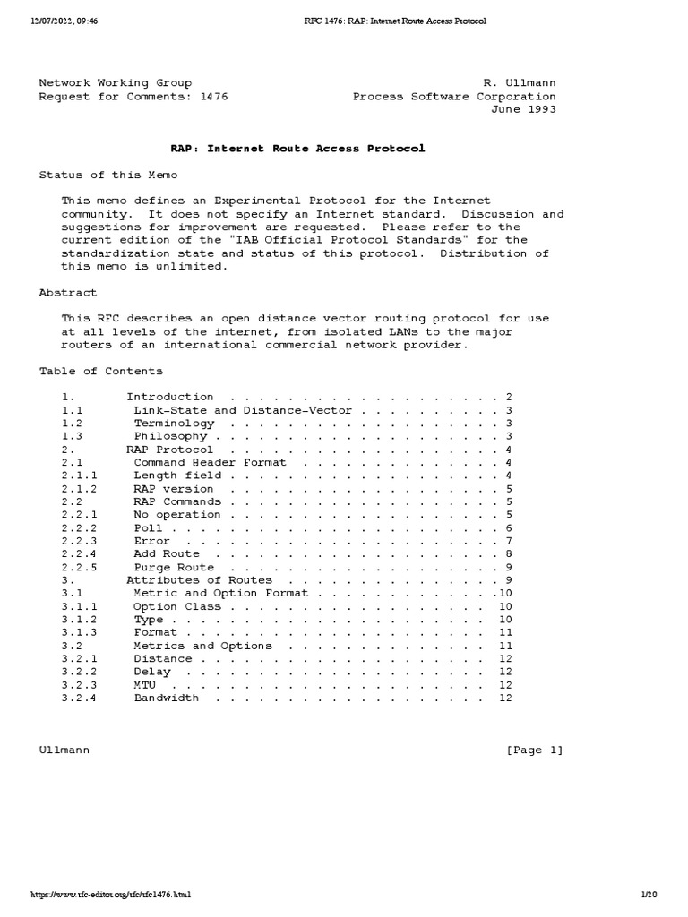 Rap Frm Rfc Document Pdf Routing Transmission Control Protocol