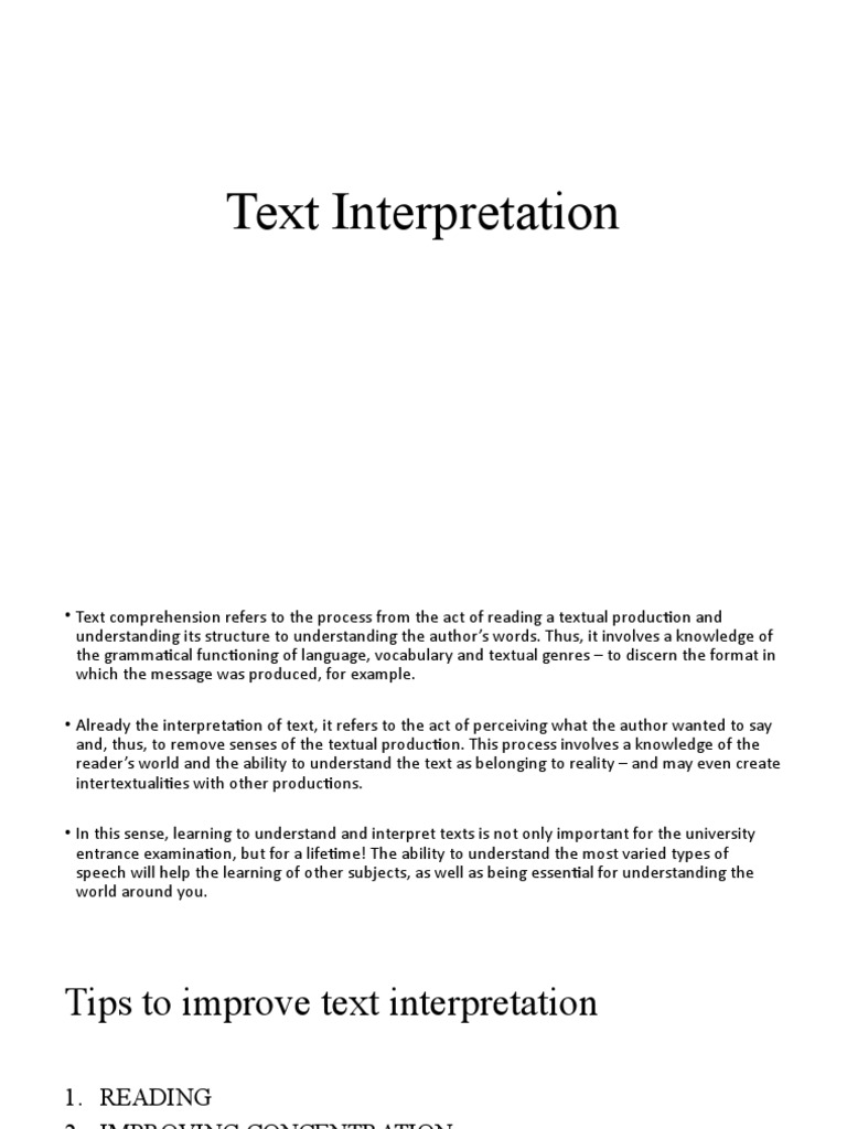 Enhancing Text Interpretation Skills | PDF | Reading Comprehension ...