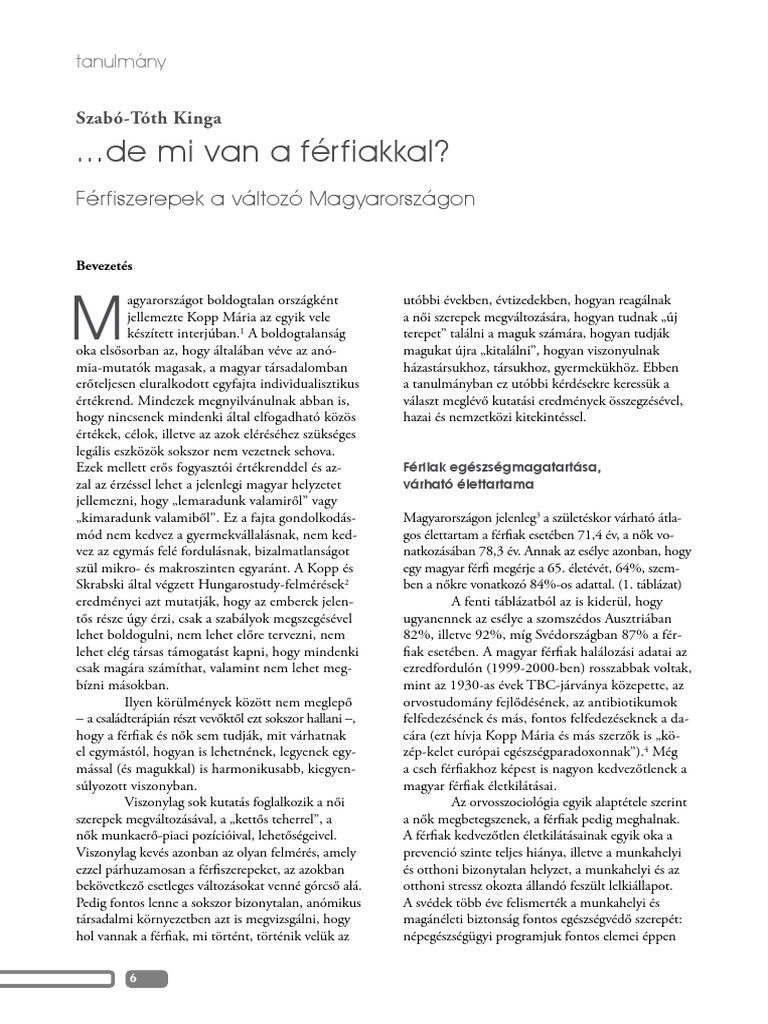 DR - Szabo Toth Kinga - de Mi Van A Ferfiakkal? | PDF