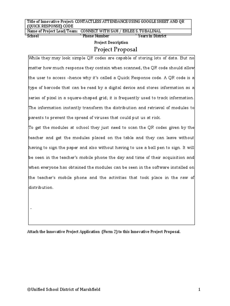 Innovative Project - All Forms | PDF | Qr Code | Cognition