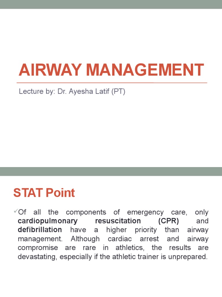 Airway Management | PDF | Medical Treatments | Clinical Medicine