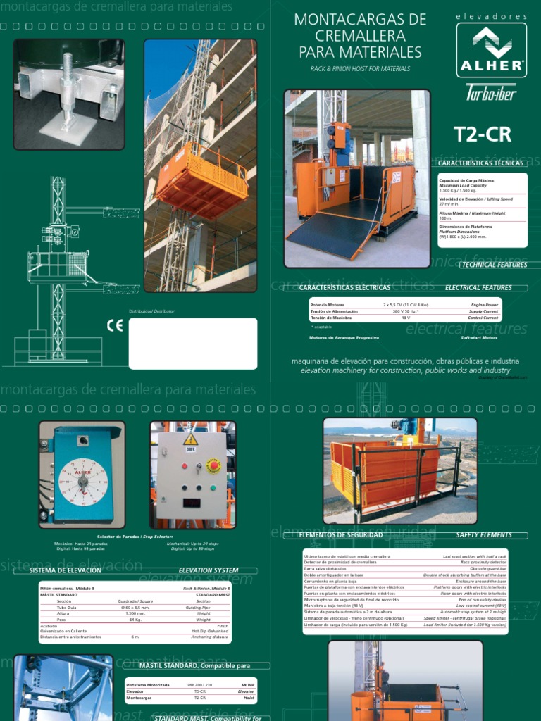Alher Construction Elevator Hoists Spec 204847 | Descargar gratis PDF ...