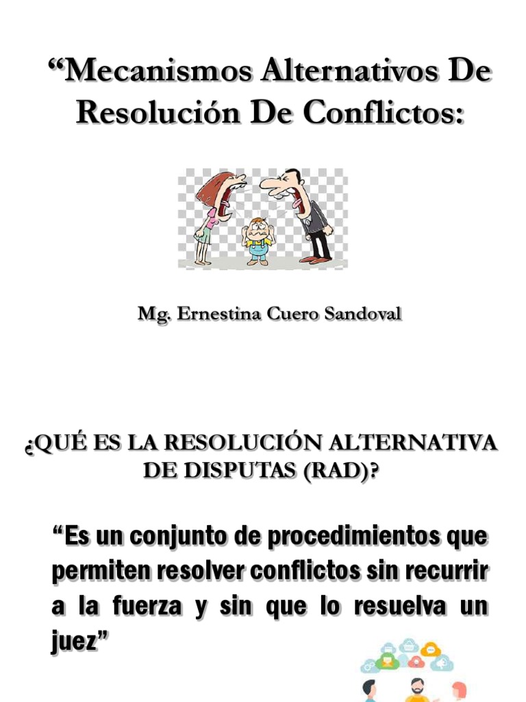 Mecanismos Alternativos de Resolución de Conflictos | PDF | Mediación | Principios éticos