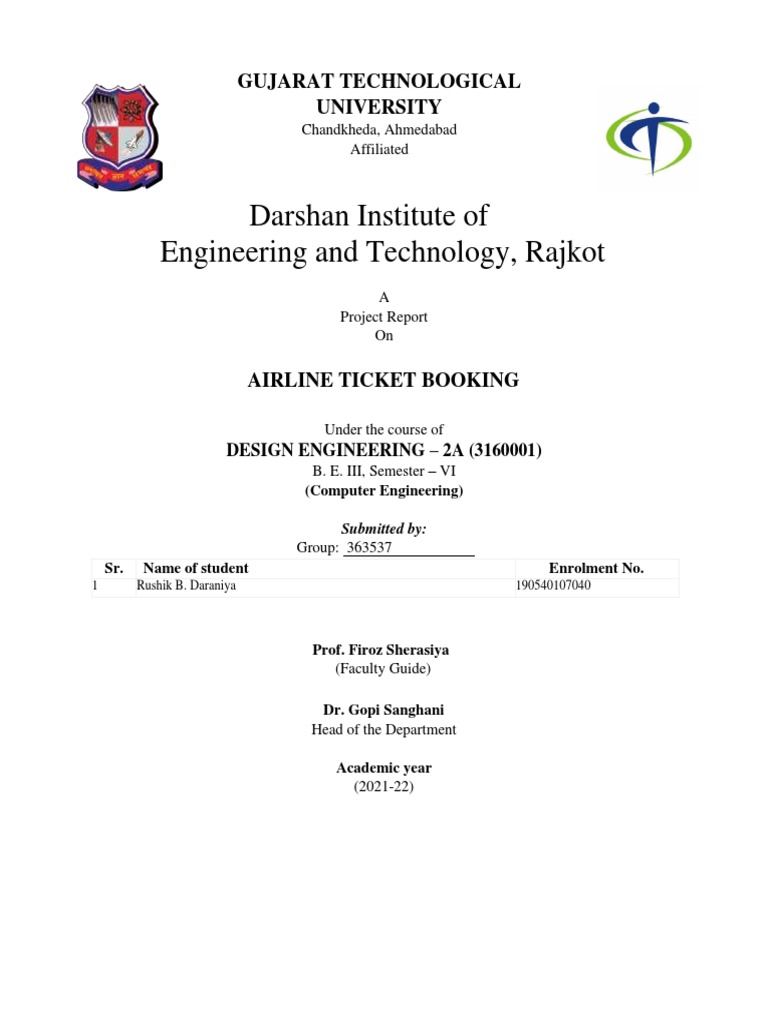 Airline Booking System Project | PDF