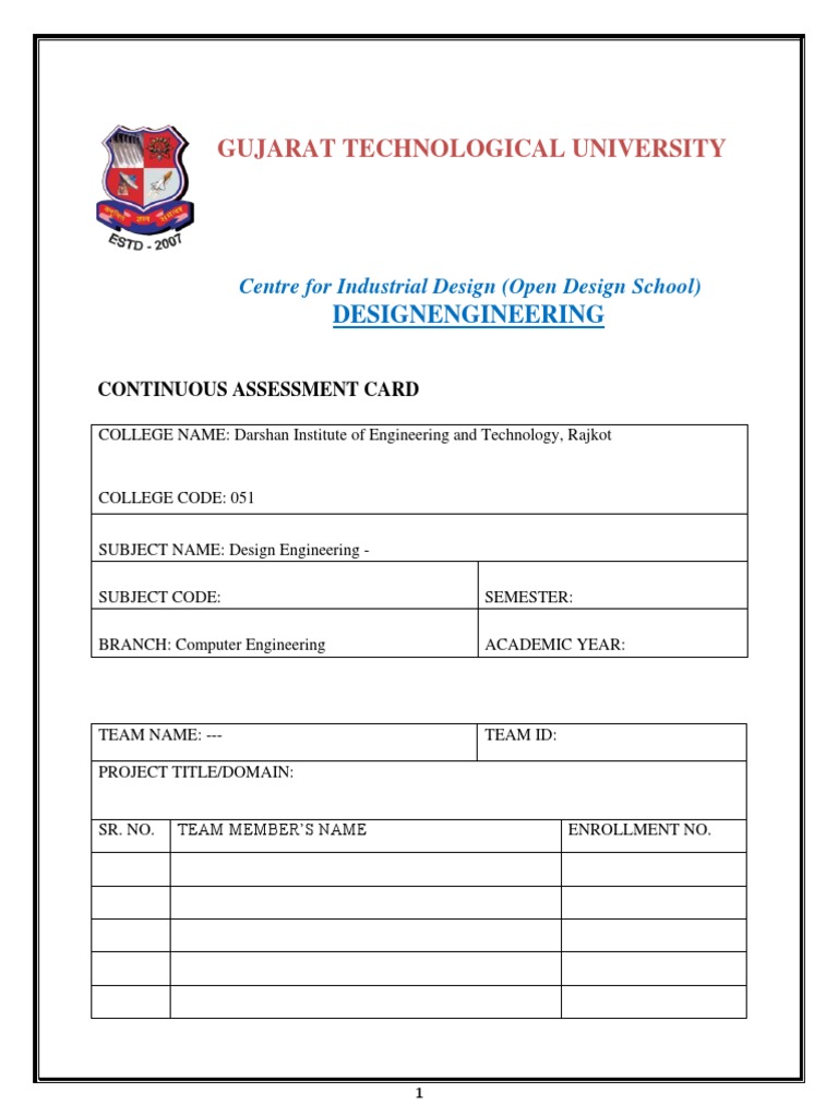 Design Engg. Assessment Guide | PDF | Prototype | Design
