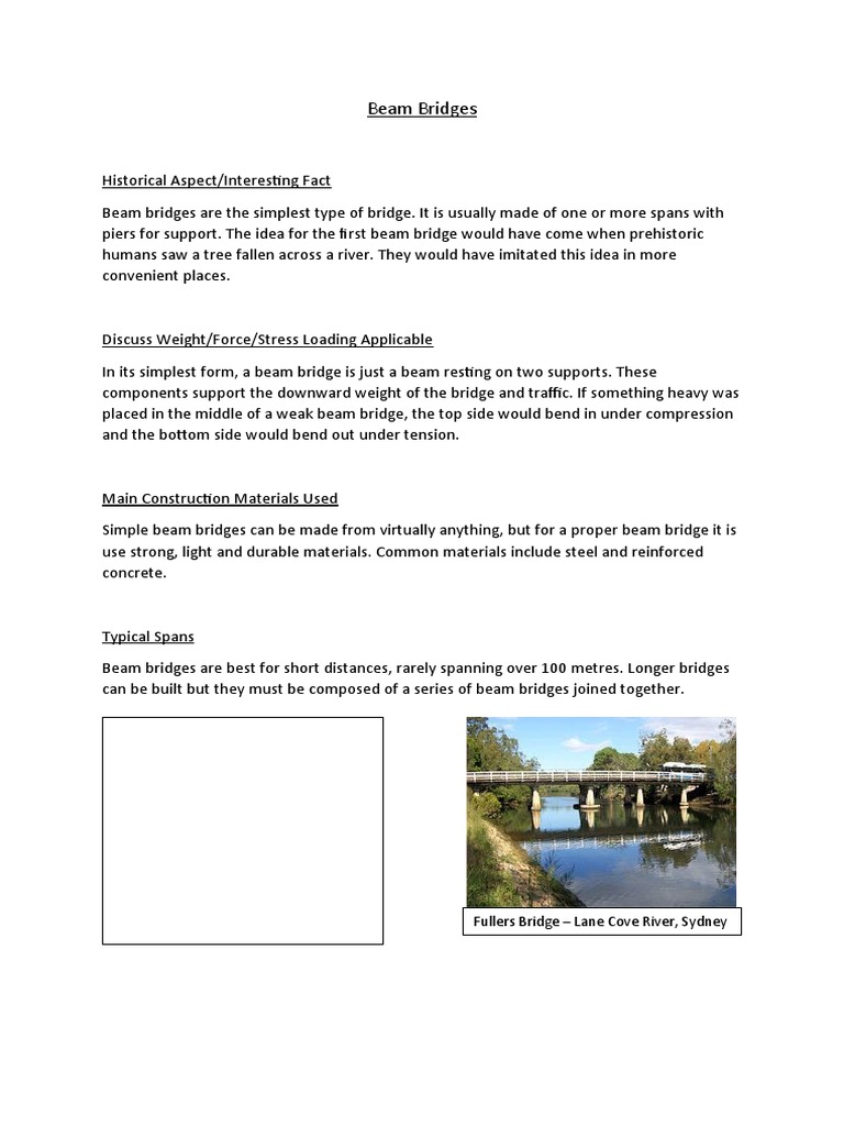 Overview of Beam Bridges and Materials | PDF