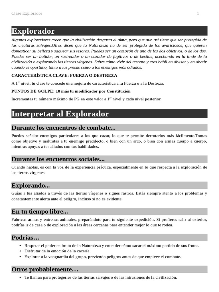 Explorador | PDF | Caza