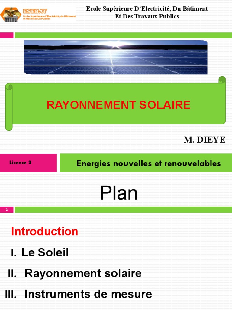 Rayonnement Solaire | PDF | Soleil | Longitude