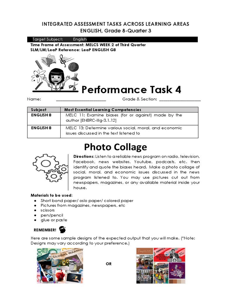 Performance Task 4: Photo Collage | PDF | Creativity | News