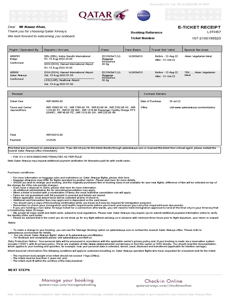 E-Ticket Airline | PDF | Service Industries