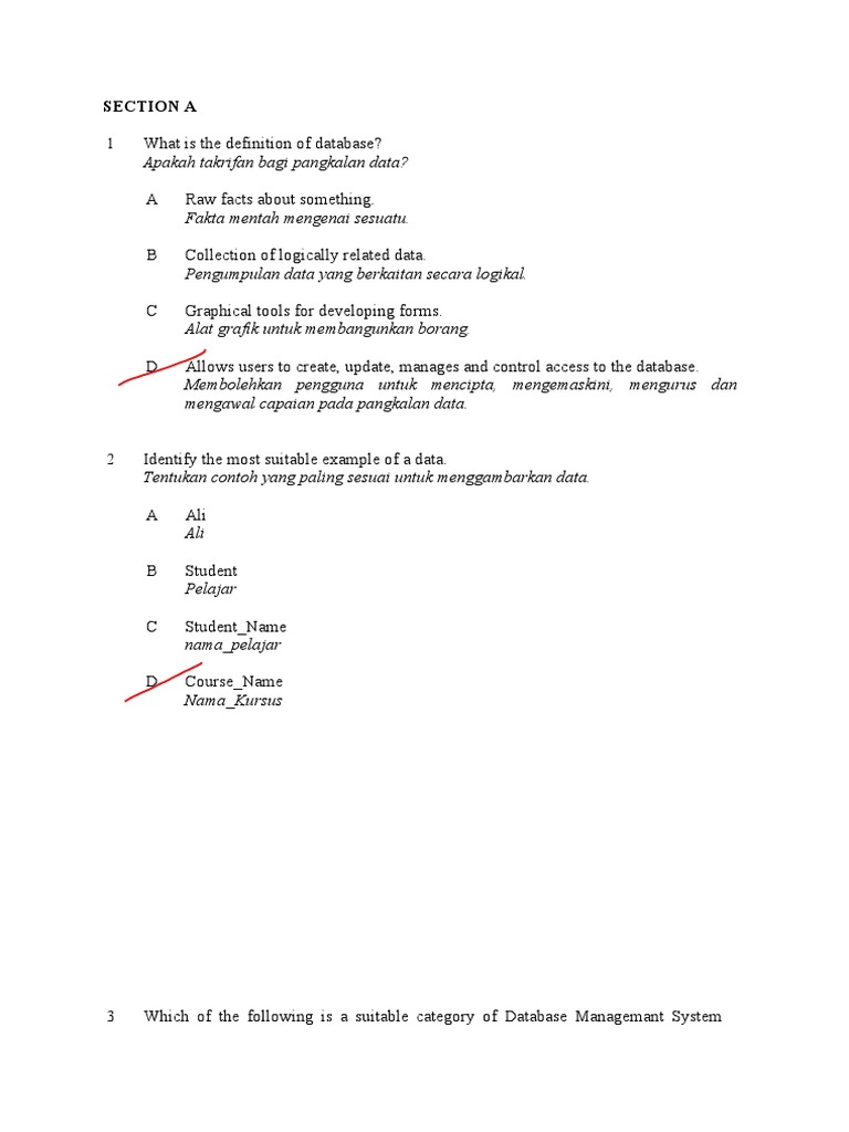 Past Year Ques Database Design | PDF