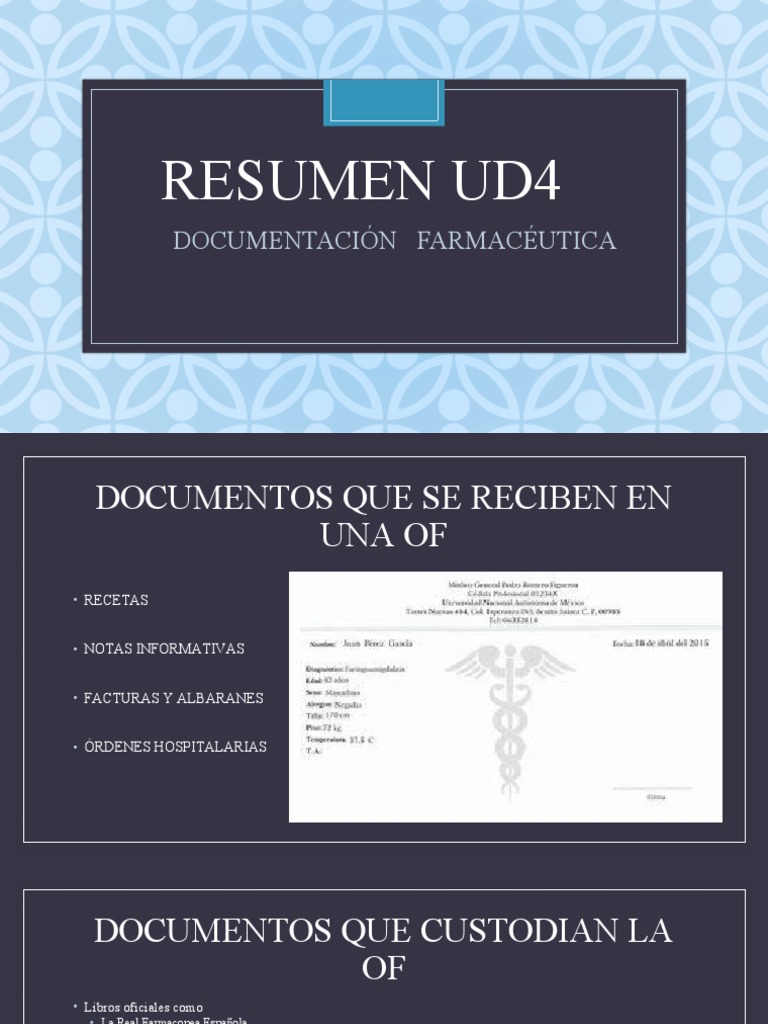 Resumen Ud4 | PDF | Farmacia | Farmacéutico