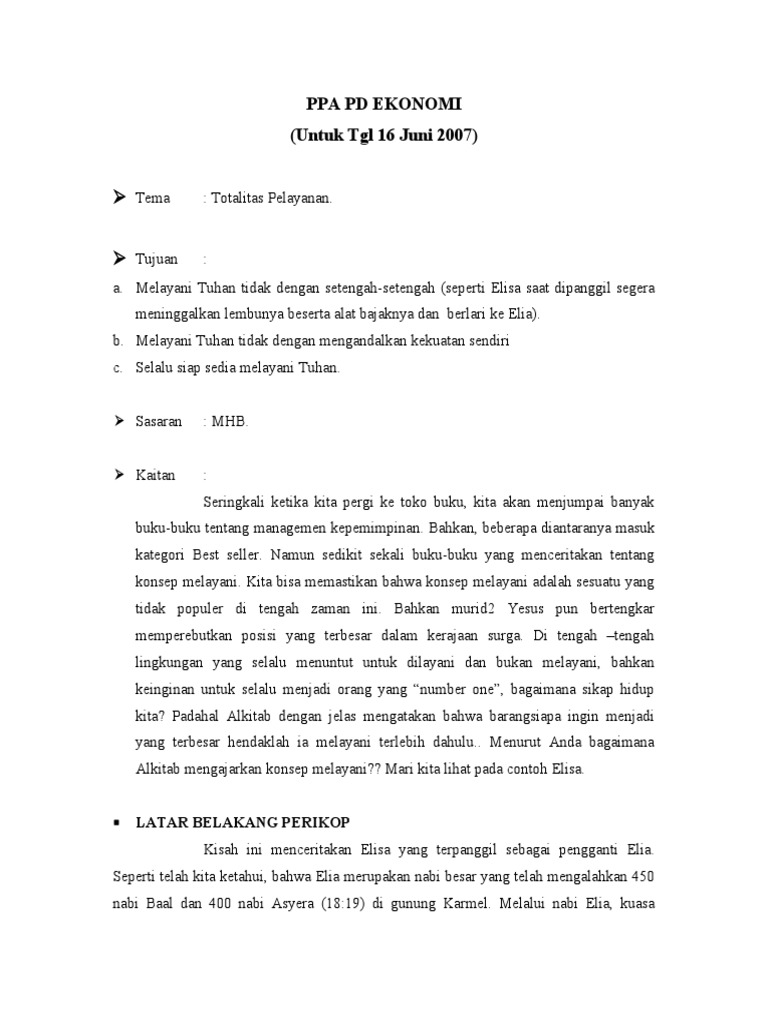 I Raja-Raja 19 Ayat 19-21 | PDF