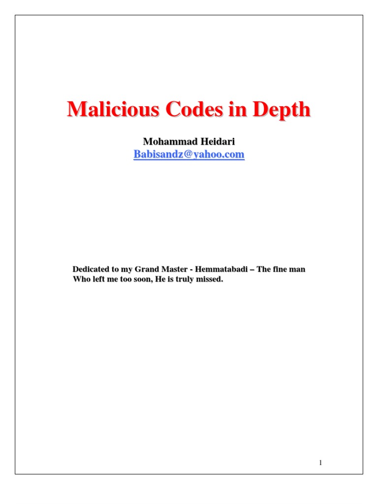 Mal Codes in Depth | PDF | Computer Virus | Malware