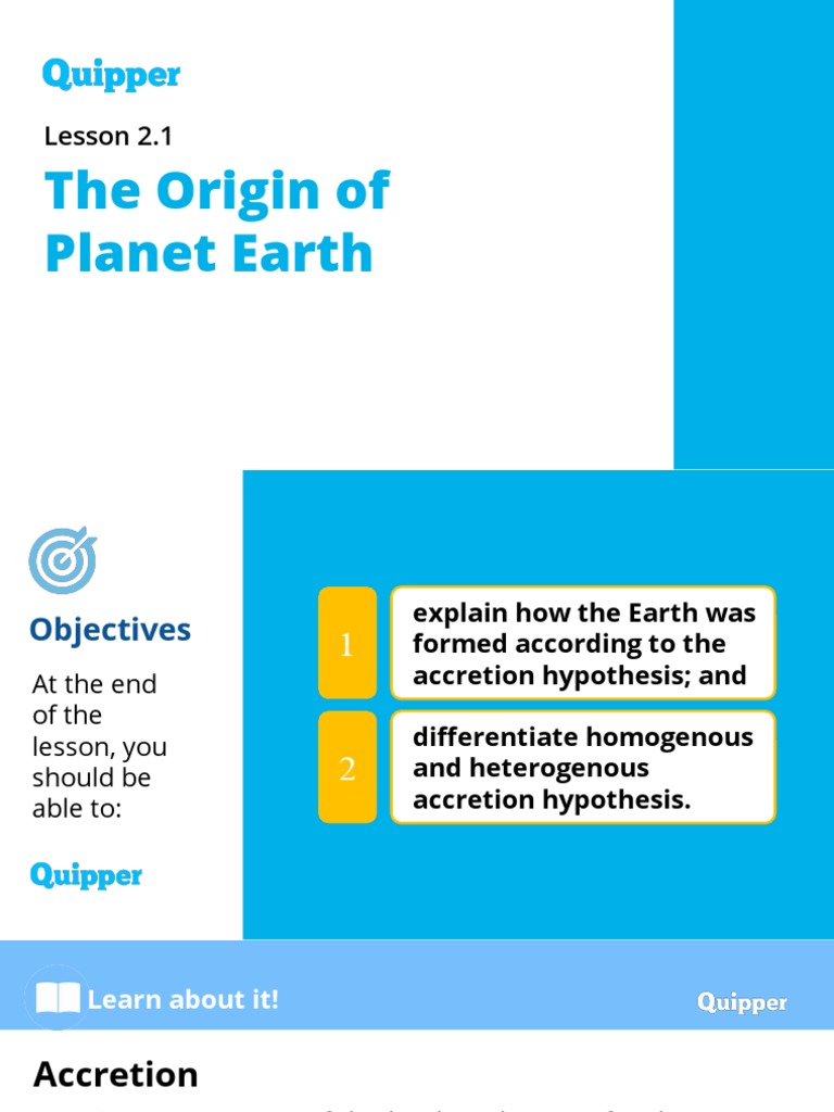 Earth Science SHS 2.1 The Origin of Planet Earth. | PDF | Planets | Earth