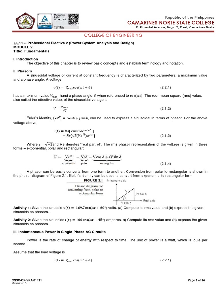 Module 2 Fundamentals | PDF | Ac Power | Electronics