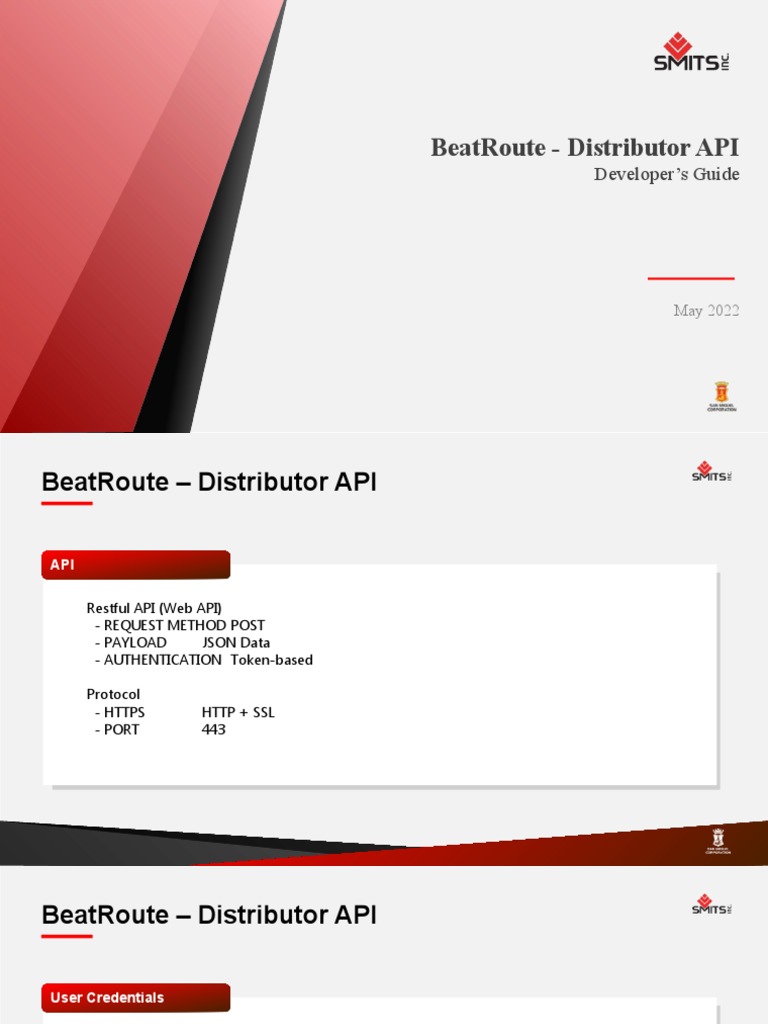 Beatroute - Distributor Api: Developer'S Guide | PDF | Login | Invoice