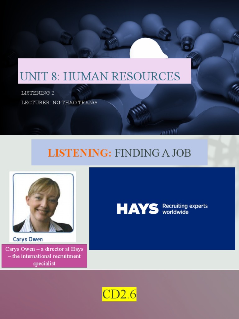 Unit 8 Human Resources (L2) | PDF | Recruitment | Communication
