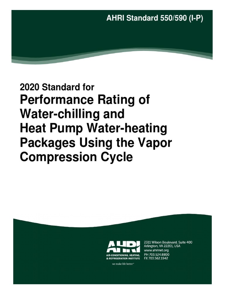 AHRI Standard 550-590 I-P 2020 | PDF | Significant Figures | Heat Exchanger