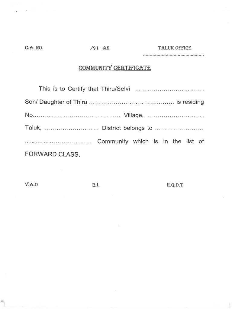Community Certificate | PDF