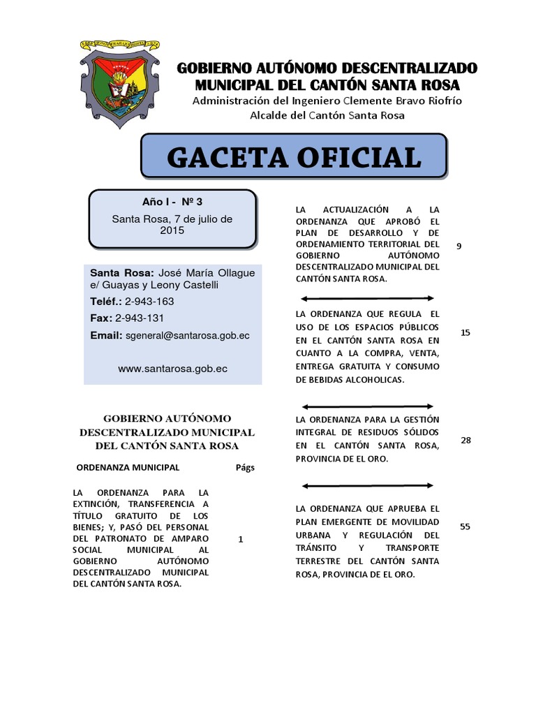 Gaceta No. 3 | PDF | Planificación | Gobierno