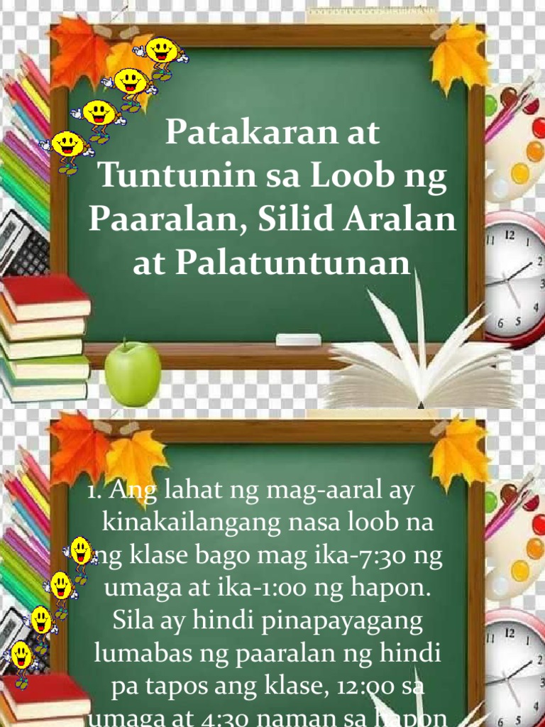 Mga Patakaran at Tuntunin NG Paaralan SY 2022 2023 | PDF