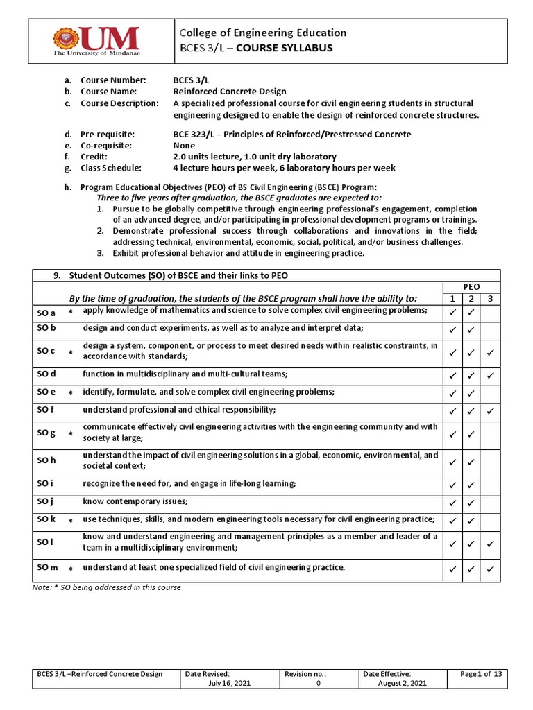 BCES 3L Rev 0 | PDF | Engineering | Civil Engineering