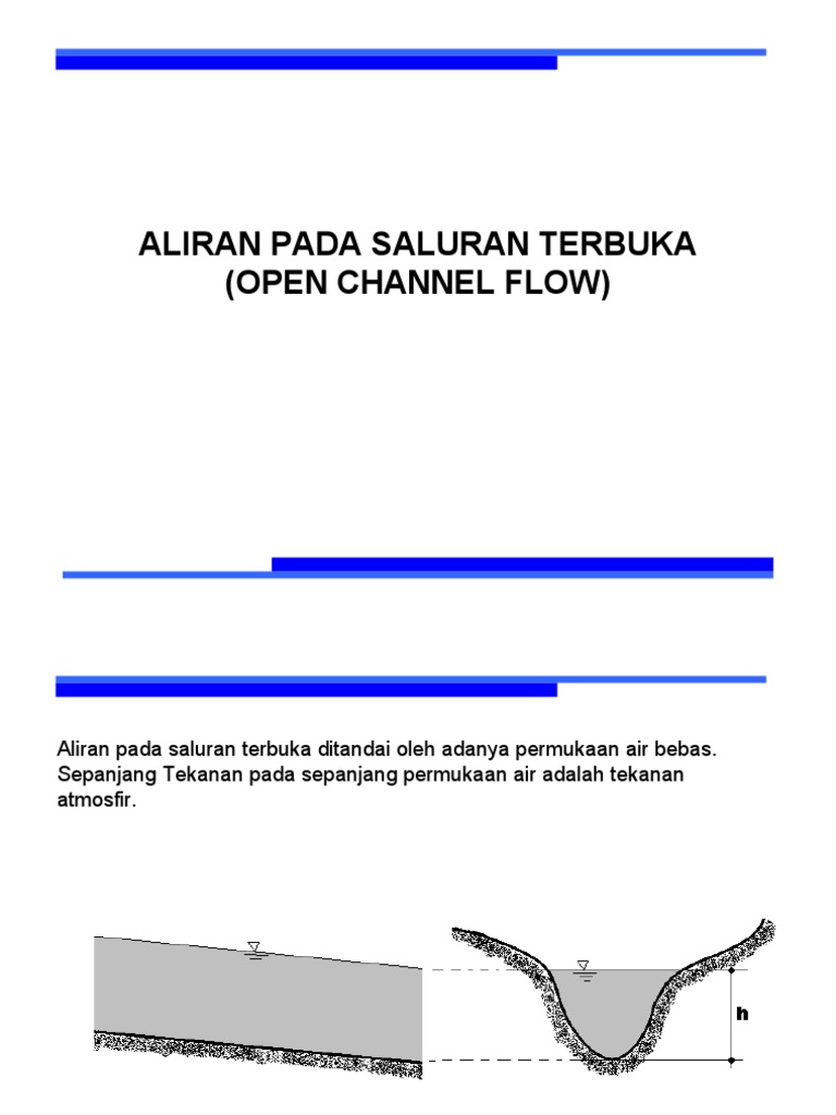 Aliran Pada Saluran Terbuka | PDF