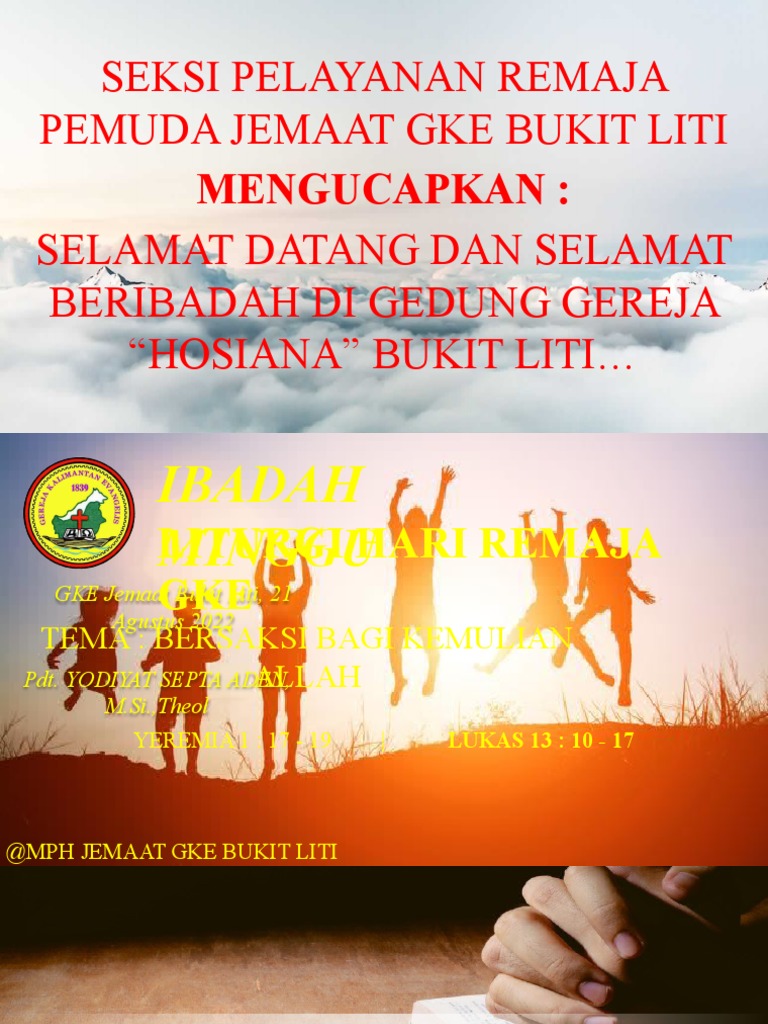 Liturgi Hari Remaja Gke 2022 | PDF