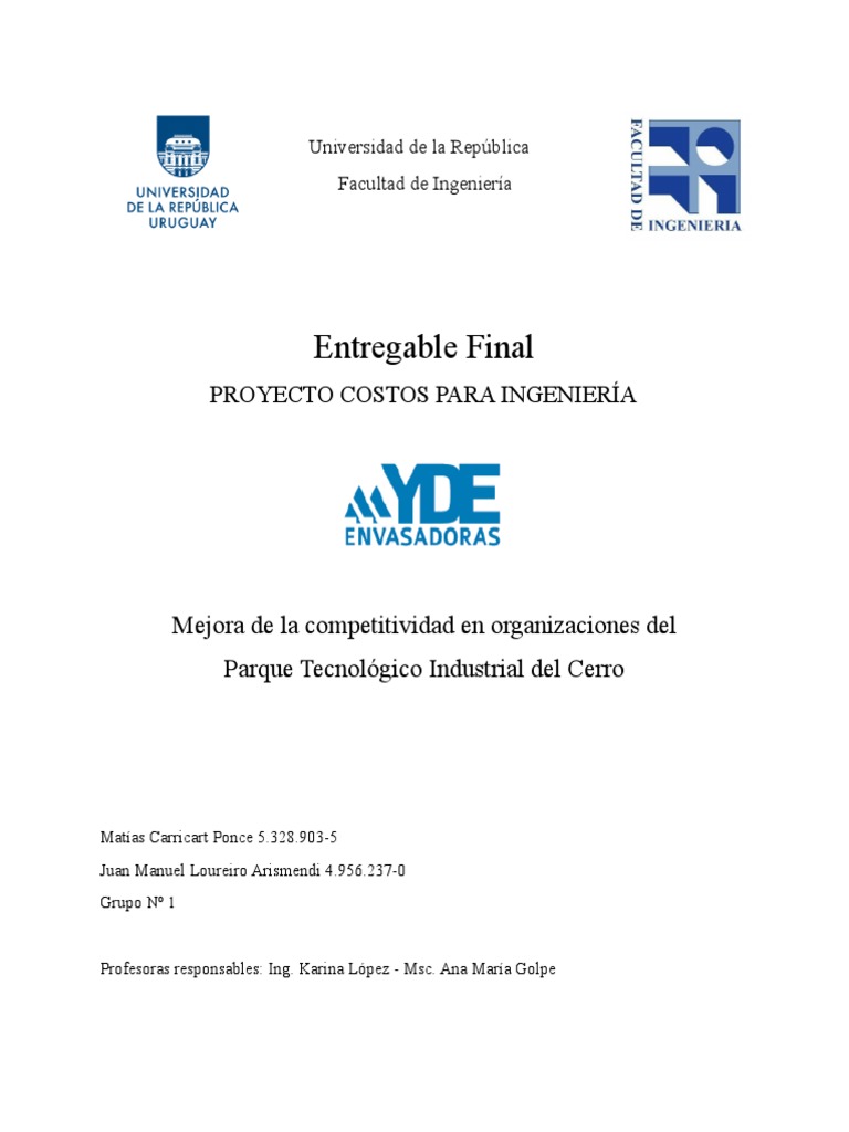 Entrega 3 Proyecto PTIC Grupo 1 - Loureiro, Carricart | PDF ...