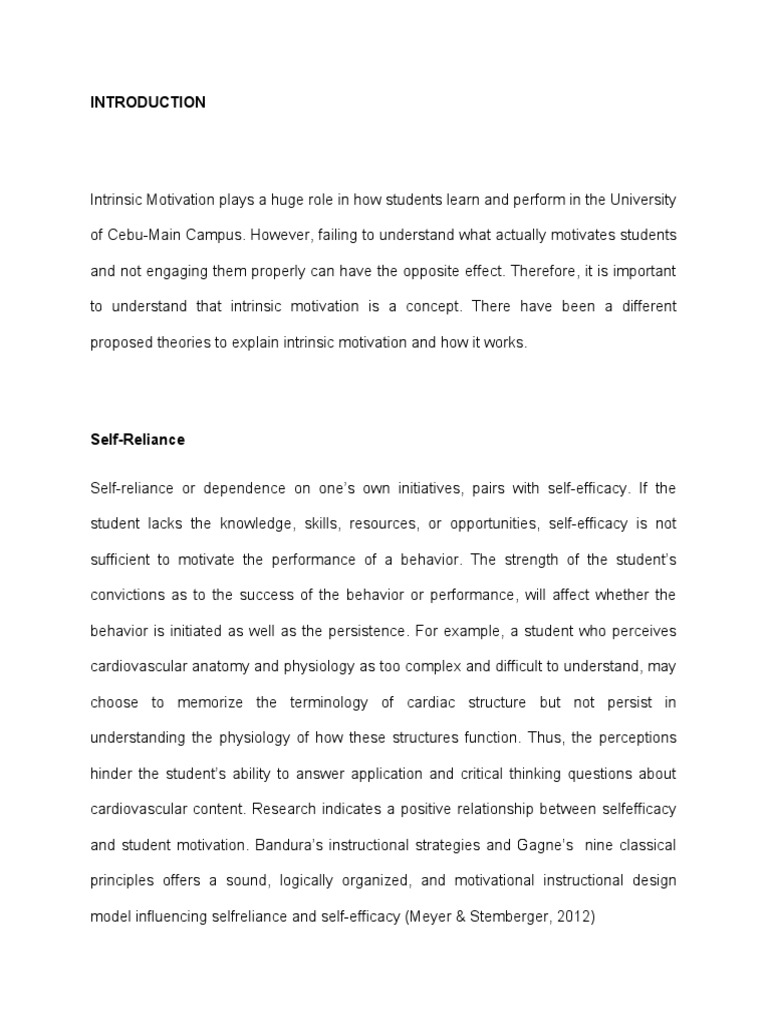 Intrinsic Motivation and Academic Success | PDF | Motivational | Motivation