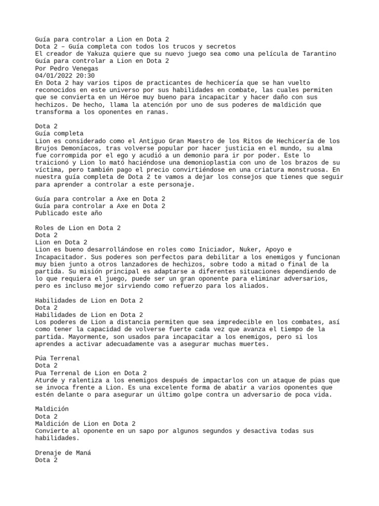 D2 Lion Guide Spanish Version | PDF | Brujería