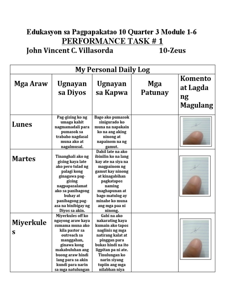 PT1 ESP John Vincent | PDF