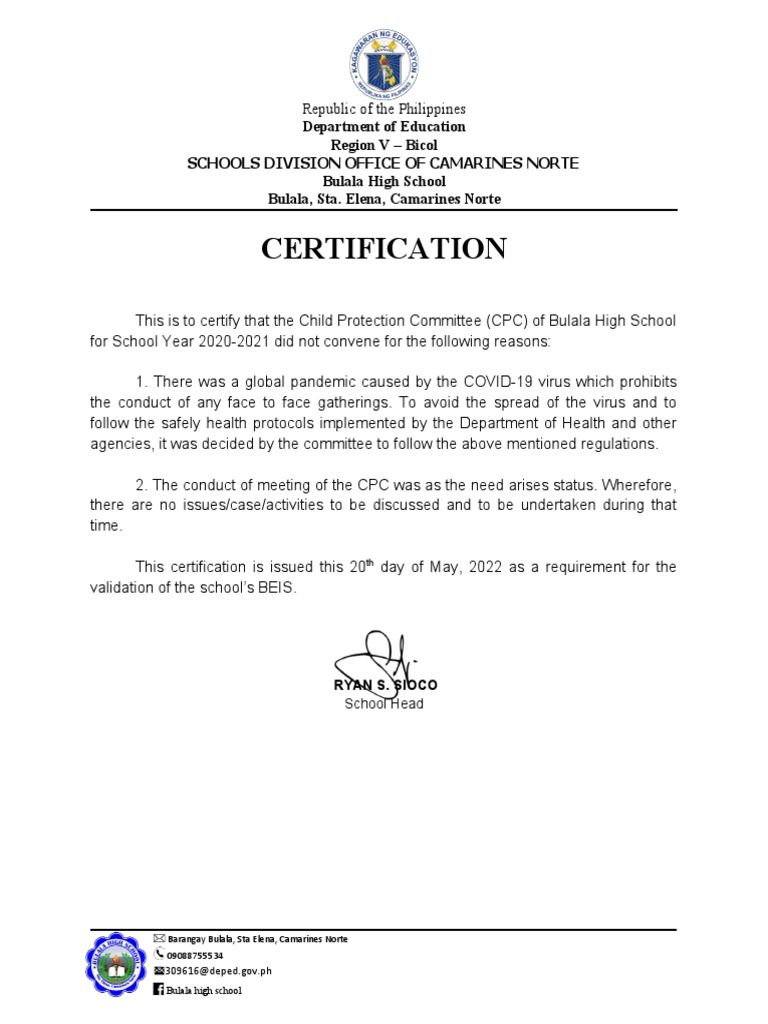 Certification On CPC | PDF