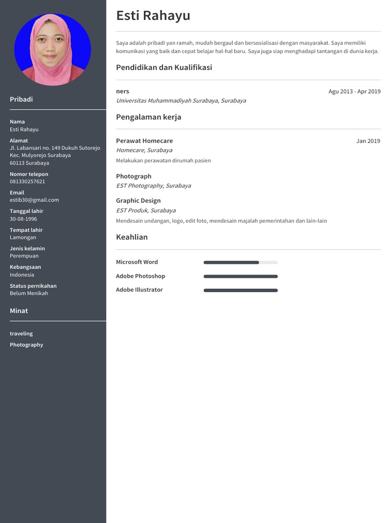 CV Esti Rahayu #1 | PDF
