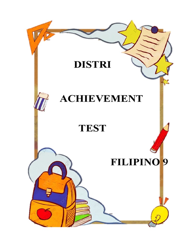 District Achievement Test 2022 Without Answer Key | PDF
