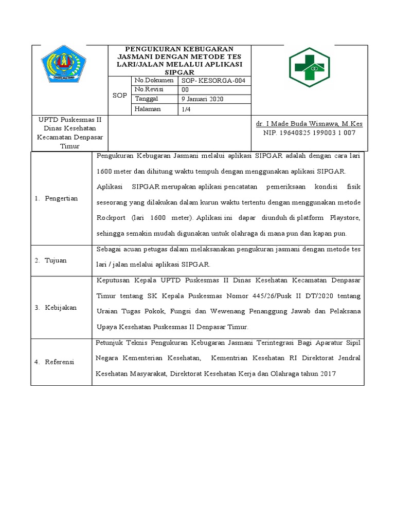 Mengukur Kebugaran Fisik melalui Aplikasi SIPGAR | PDF