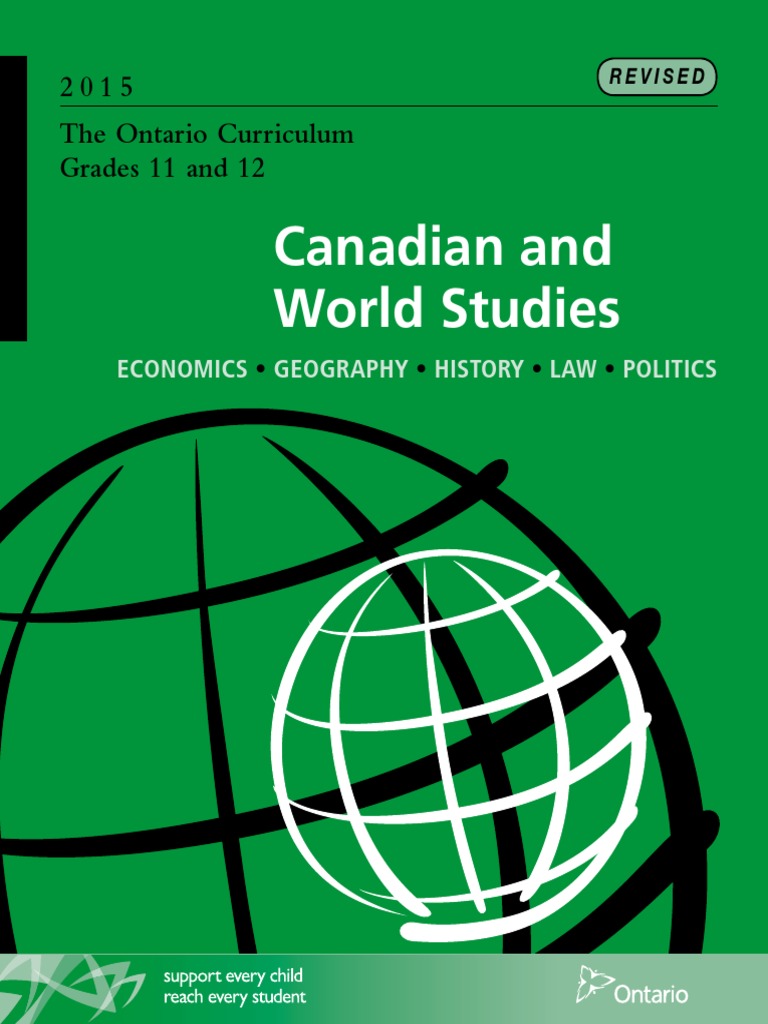 2015 The Ontario Curriculum Grades 11 and 12 Canadian and World Studies ...