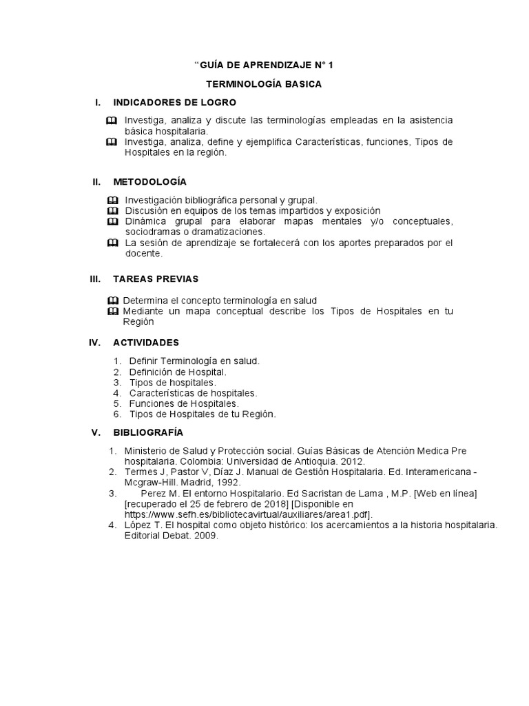 Guía de Aprendizaje N 1 | PDF