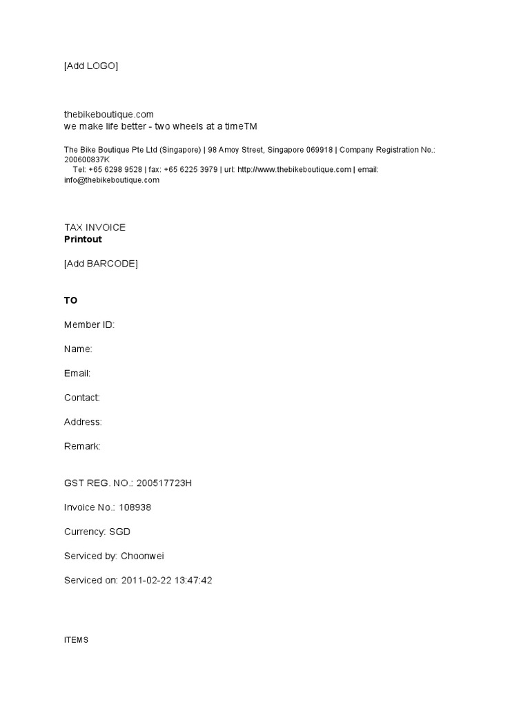 TBB Invoice v1 No Format TFW July | PDF | Law