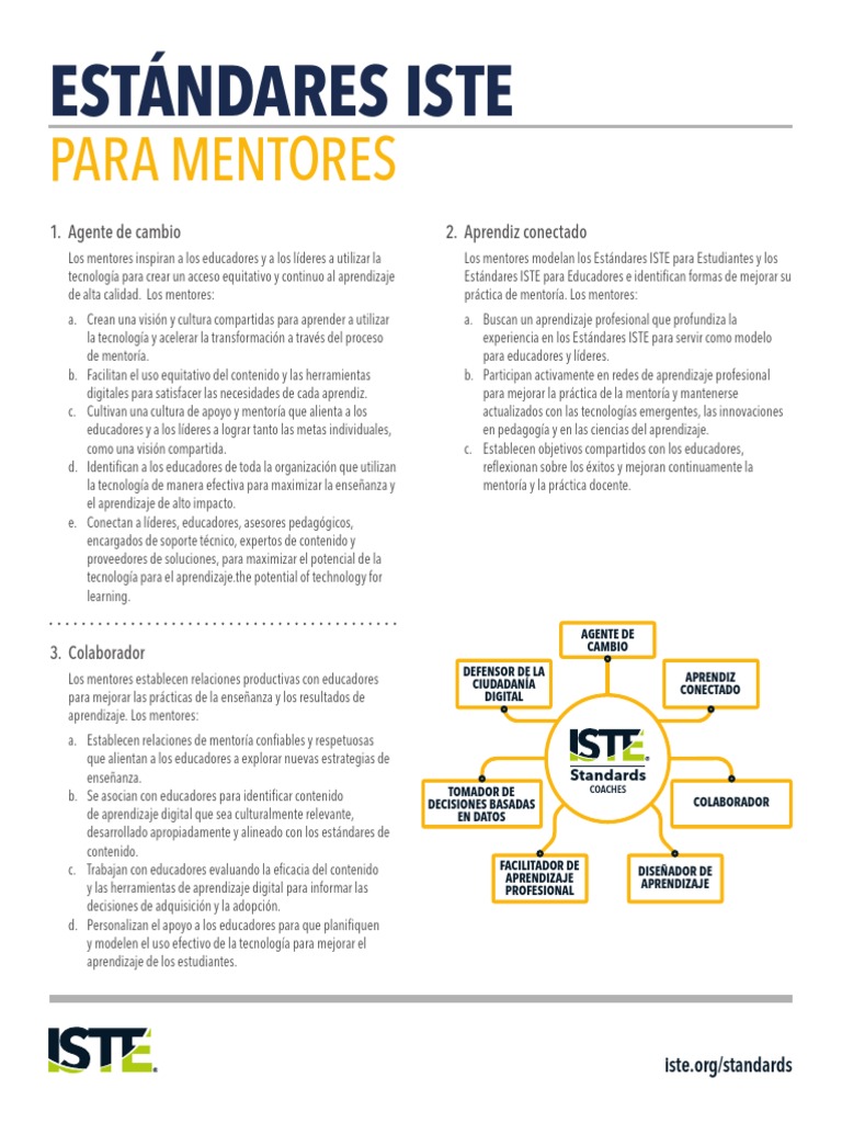 ISTE Standards Coaches Spanish - 1 | PDF | Aprendizaje | Método de ...