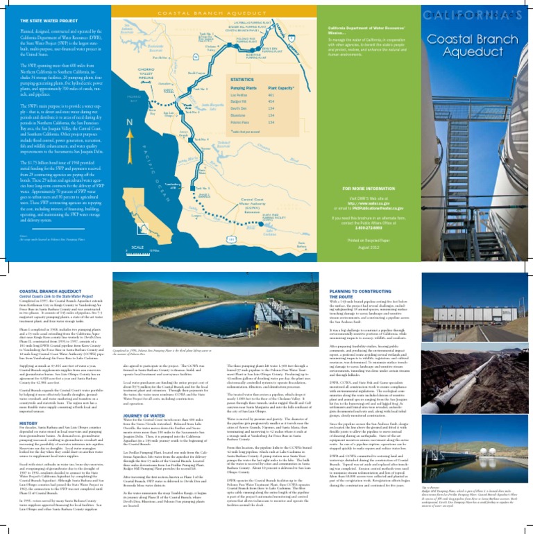Coastal_Branch_Brochure | PDF | Hydrology | Hydraulic Engineering