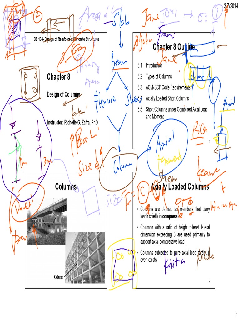 Chapter 8 Outline: CE 134-Design of Reinforced Concrete Structures ...